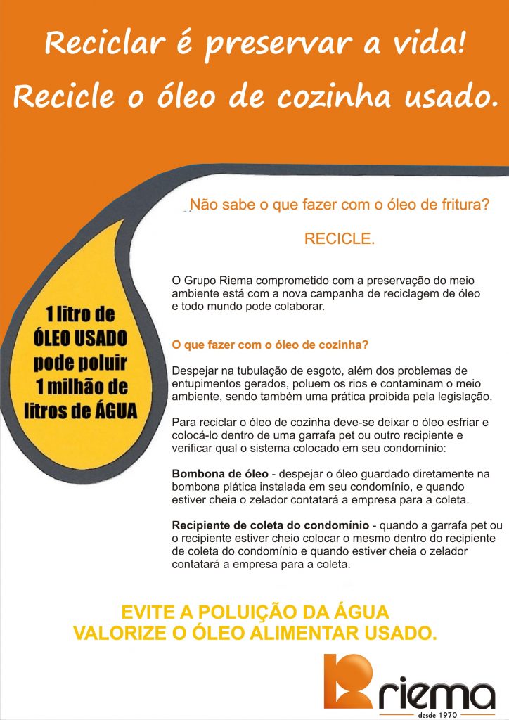 Campanha - Cartaz óleo | Grupo Riema